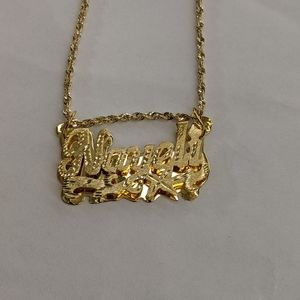 Unbrand | Jewelry | Real Gold Custom Name Plate | Poshmark